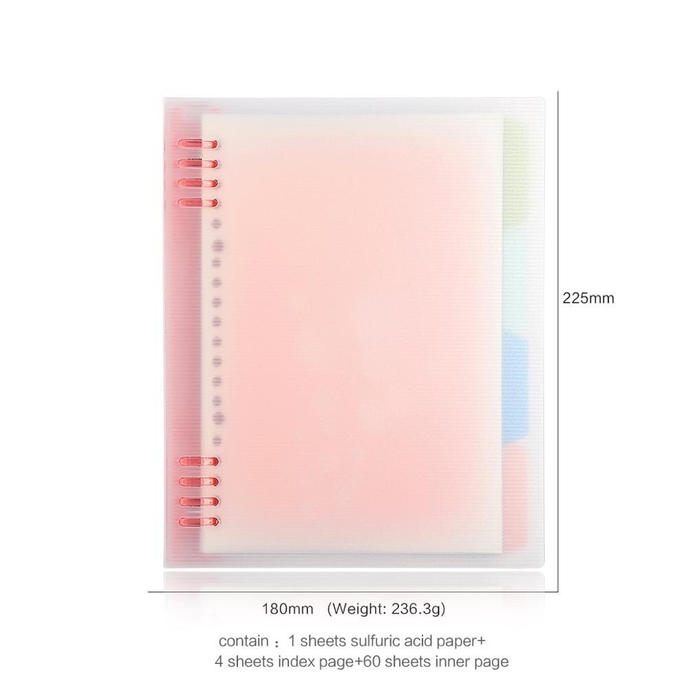 Jianwu 1Set A5 B5 Macaron Kleur Binder Notebook Da... – Grandado