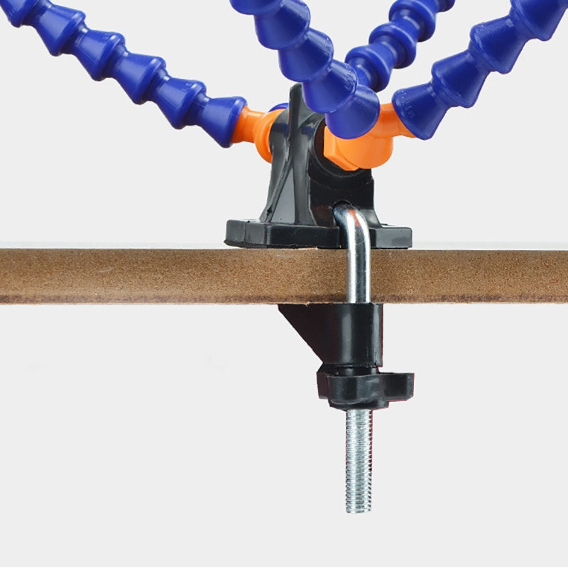 Bench Vise Table Clamp Soldering Station With 5Pc Flexible Arms ...