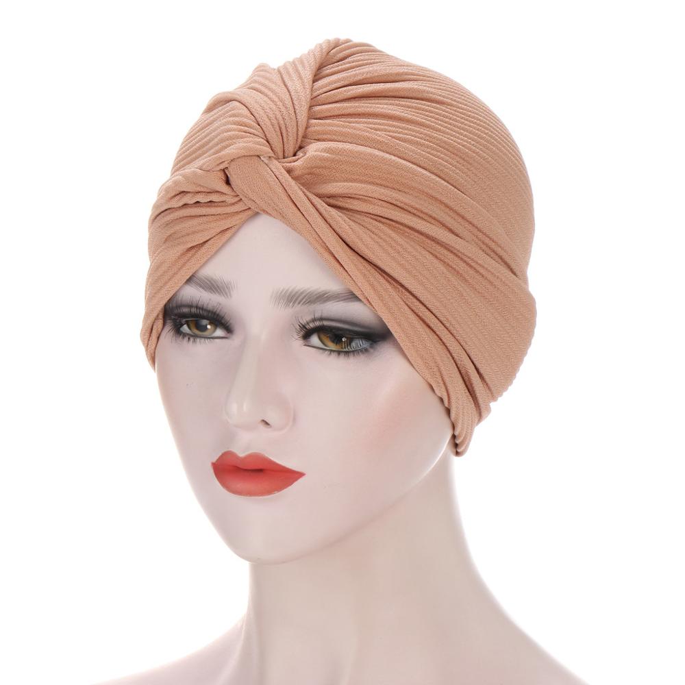 forehead twisted turbans for women soild color tur... – Vicedeal