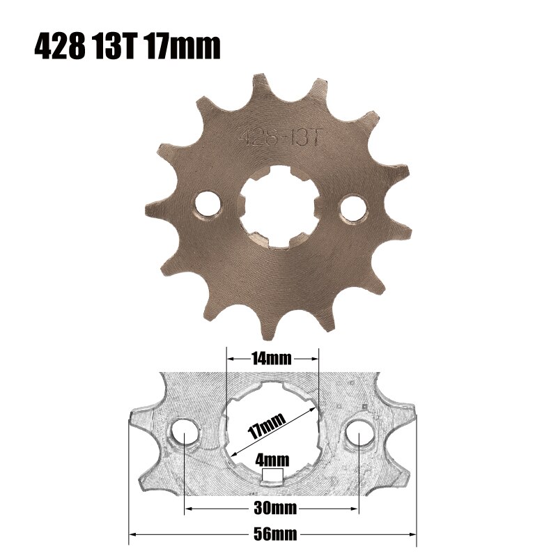 Mtorcycle parts 428 13T 17mm and 20mm Front Engine... – Grandado