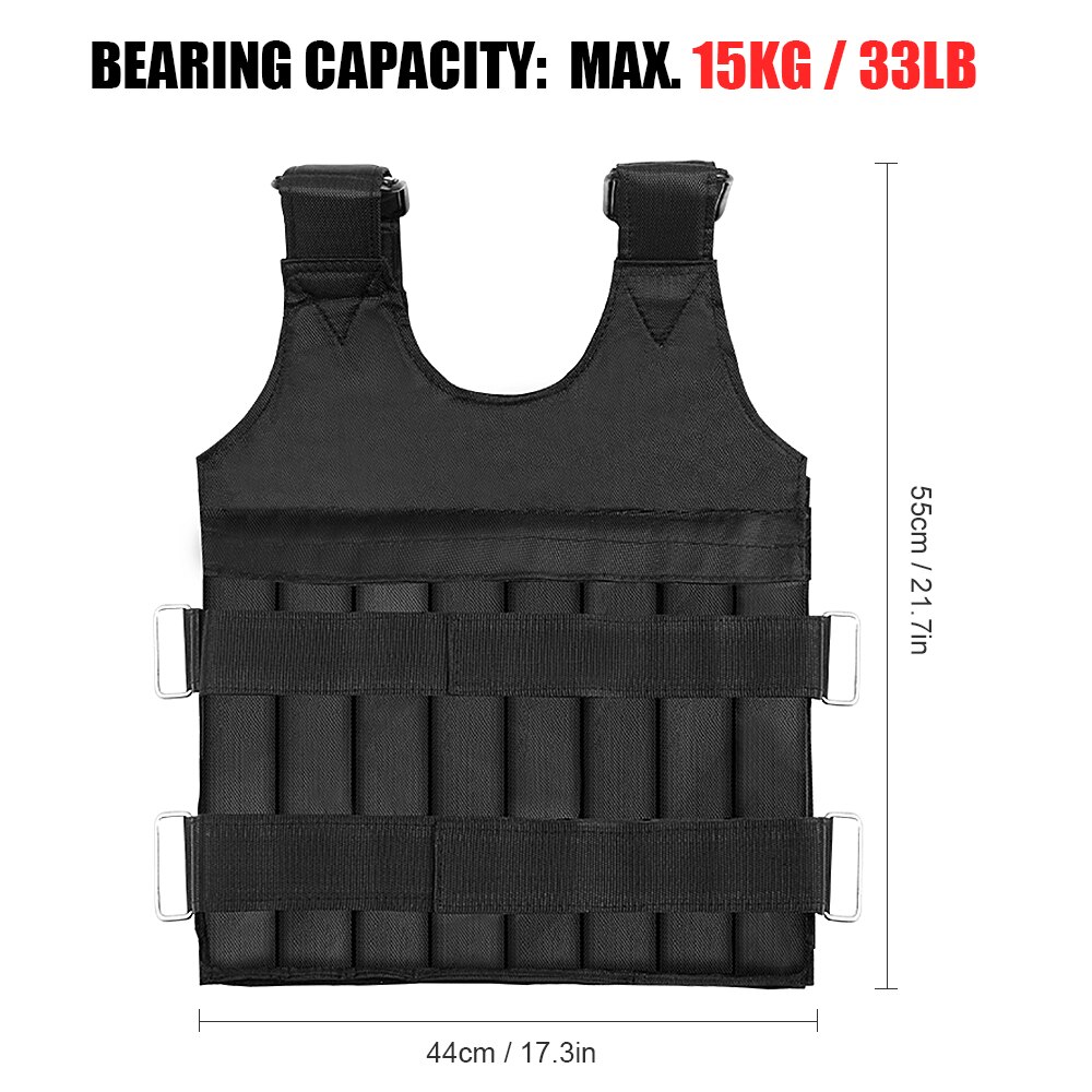 Max Loading 15kg Adjustable Weighted Vest Weight J... – Grandado