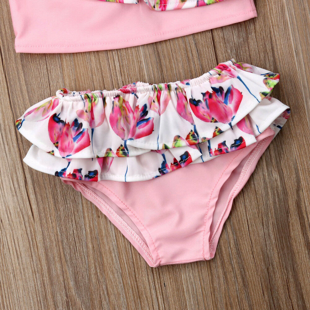 Floral children swimwear for girls Three piece chi... – Grandado