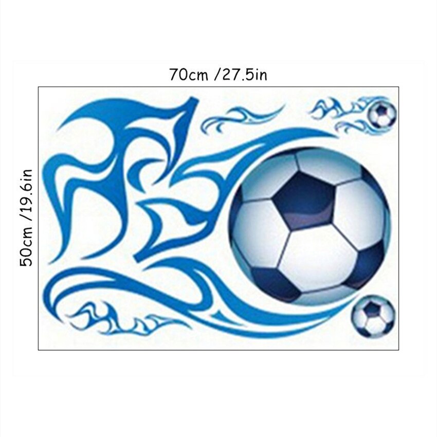 Wind-Fire Soccer children wall stickers Football s... – Grandado