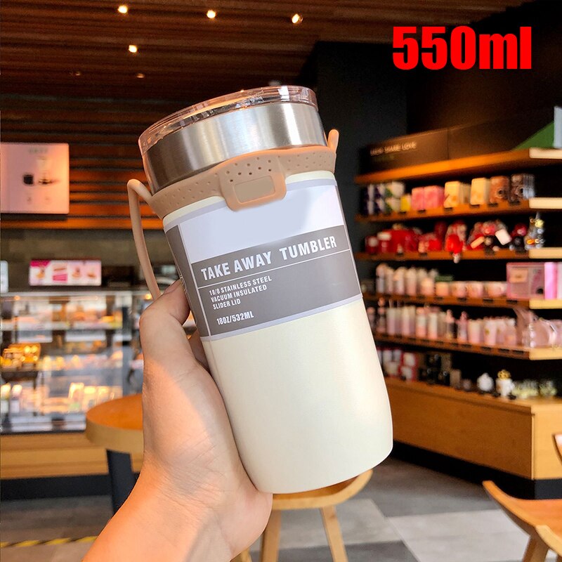 Portable Vacuum Flask Stainless Steel Water Cup Pe... – Grandado