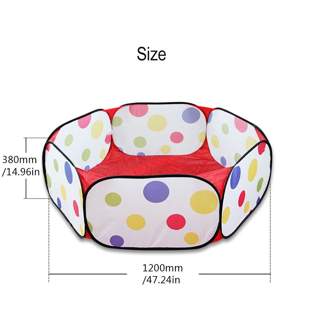 Foldable Baby Playpen Hexagon Polka Dot Balls Pool... – Vicedeal
