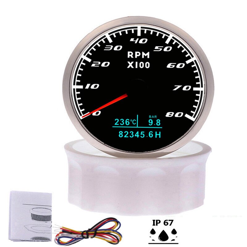 3000/6000/8000 rpm omdrejningstæller måler vandtæt... – Vicedeal