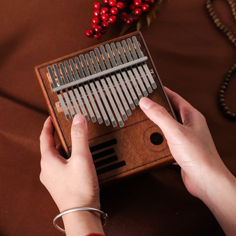 Thumb Piano Kalimba 17 Key African Solid Pine Maho... – Vicedeal