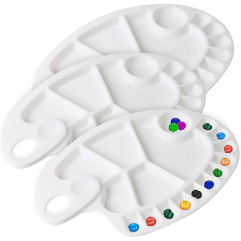 3Pcs Plastic Paint Tray Palettes - Paint Palette W... – Grandado