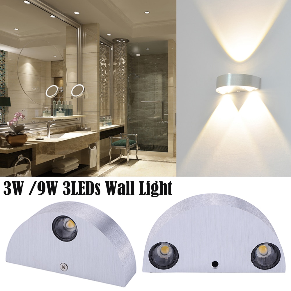 Moderne Led Wandlamp 3/9 W Aluminium Body Halve Ci... – Vicedeal