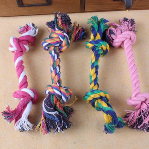 Pet Dog Puppy Double Knot Cotton Rope Molar Bone S... – Grandado