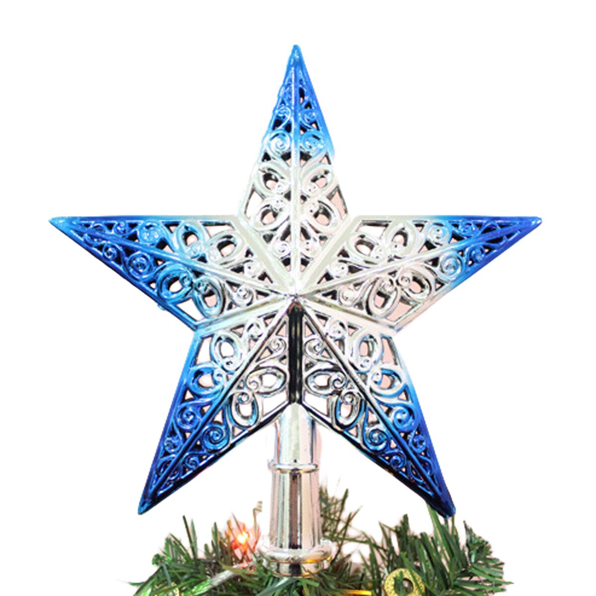 Christmas Tree Top Sparkling Five-pointed Star Hol... – Grandado