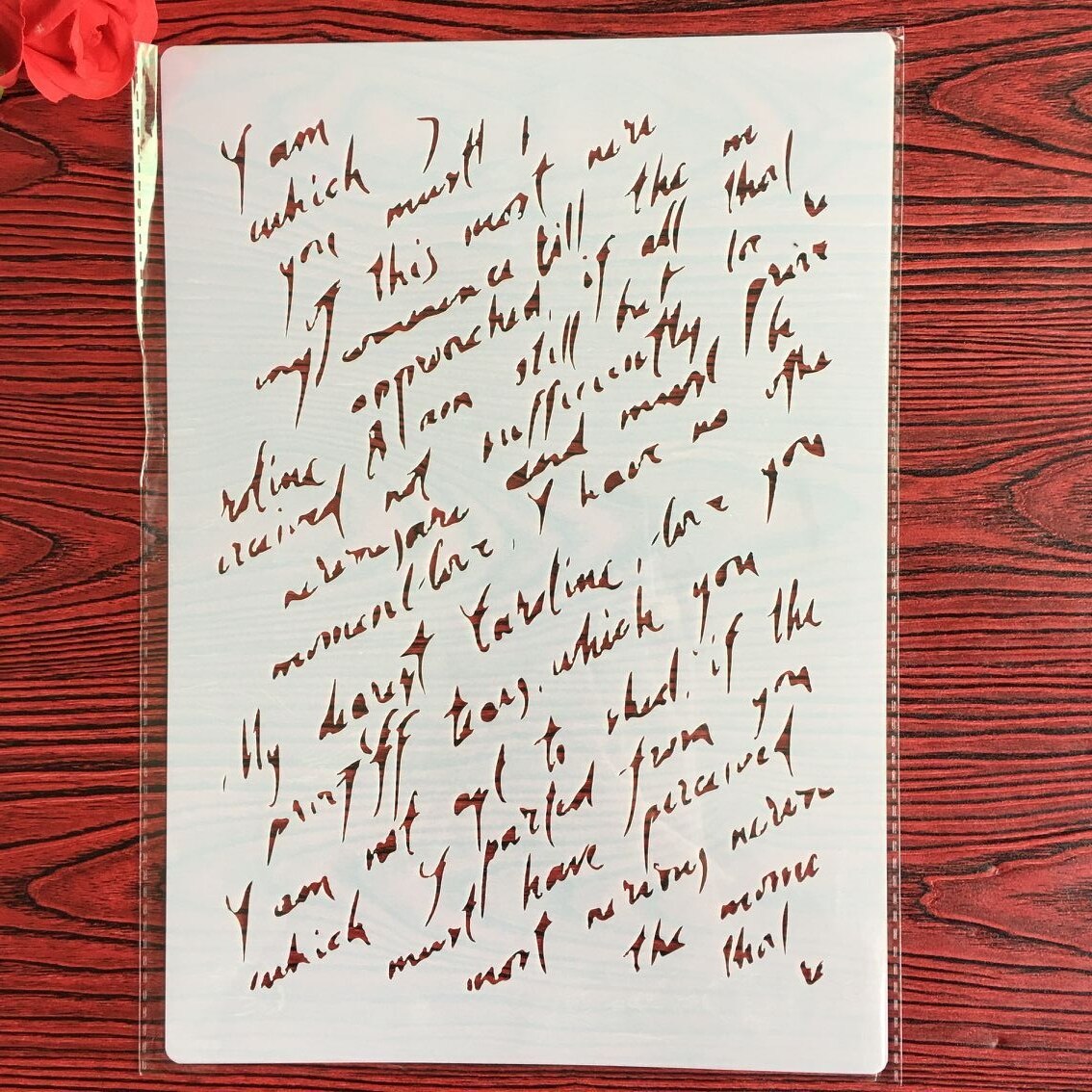 A4 29 *21cm Letter text DIY Stencils Wall Painting... – Vicedeal