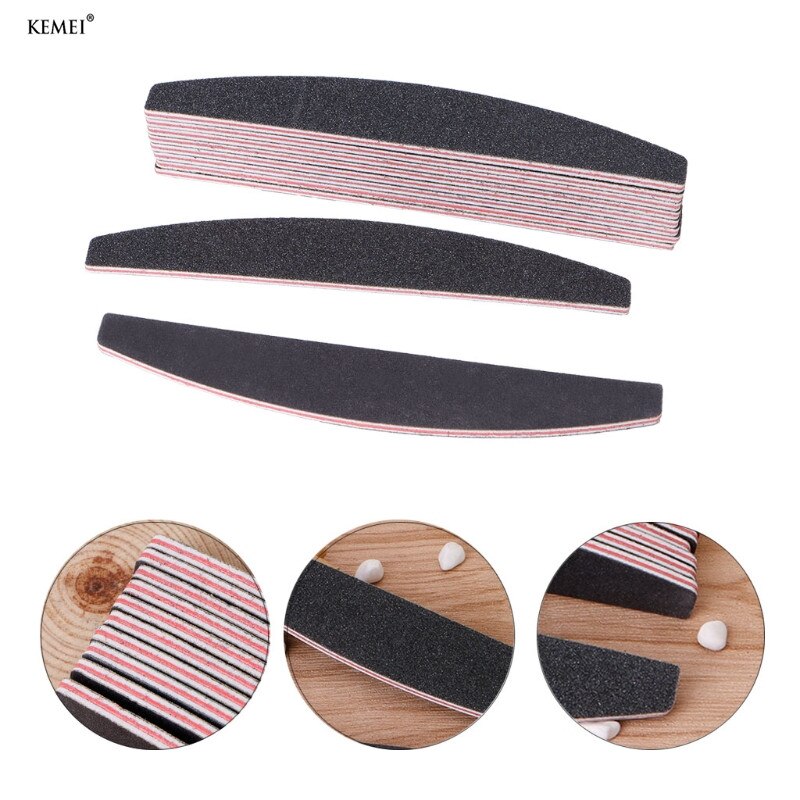 100/180 Grit Double Side Nail Files Comb Curved Sh... – Grandado