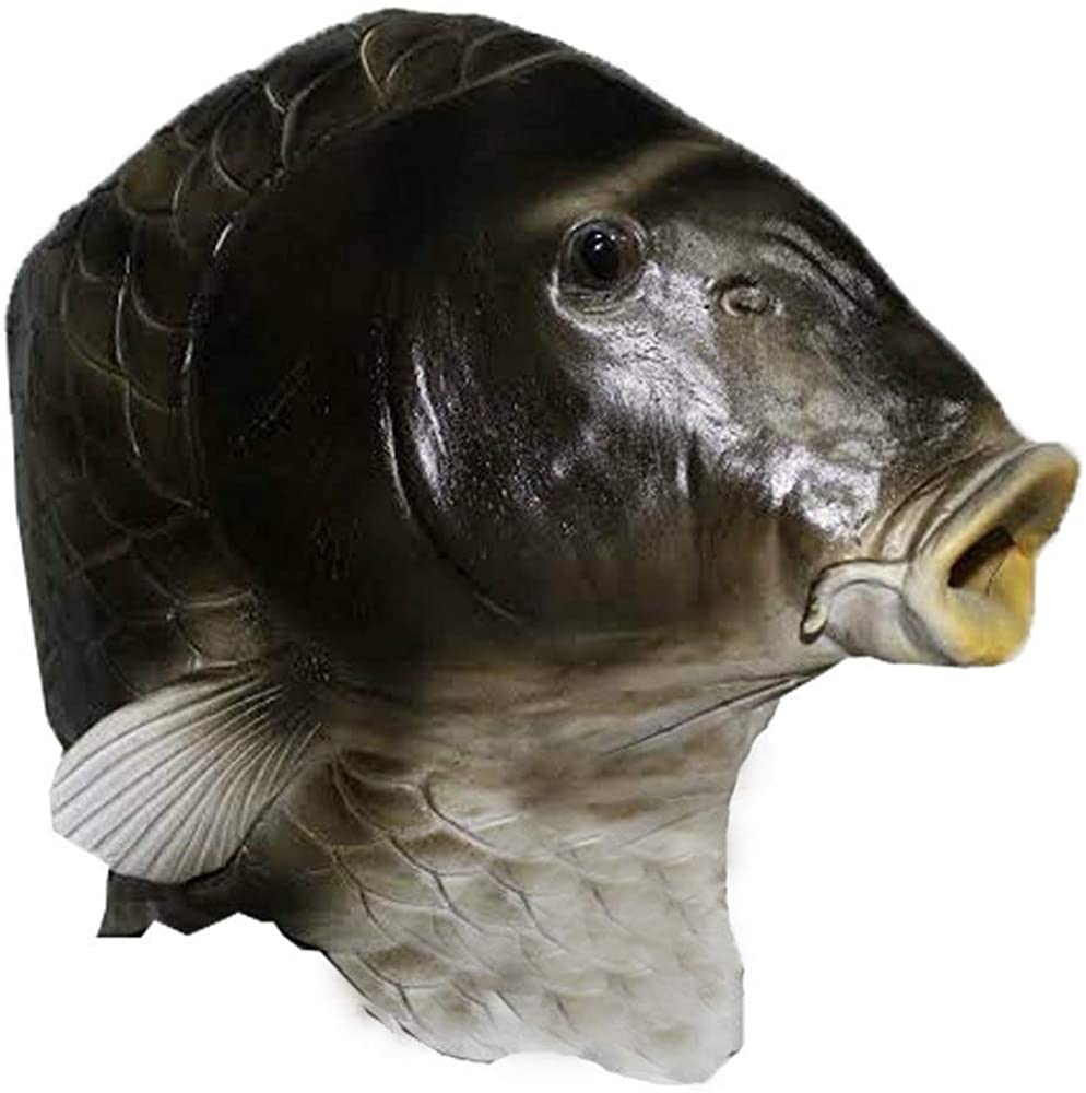 Fisch Latex Ebene Kopf Maske Halloween Kostüm Karn... – Grandado
