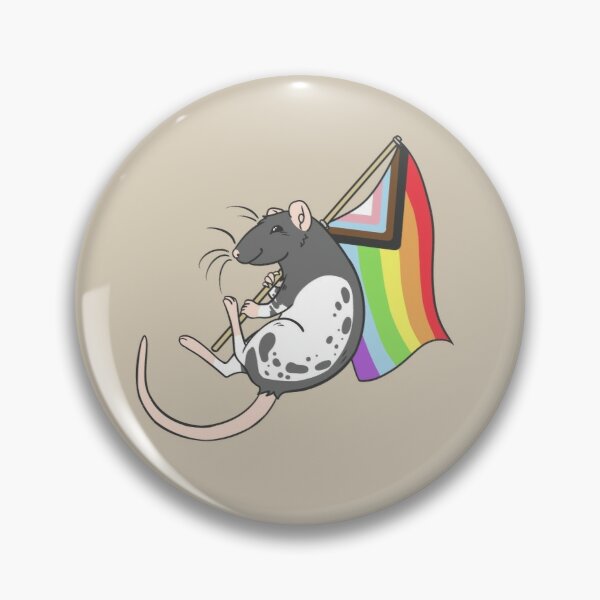 Progress Pride Rat Flag Edition Soft Button Pin Ha... – Grandado