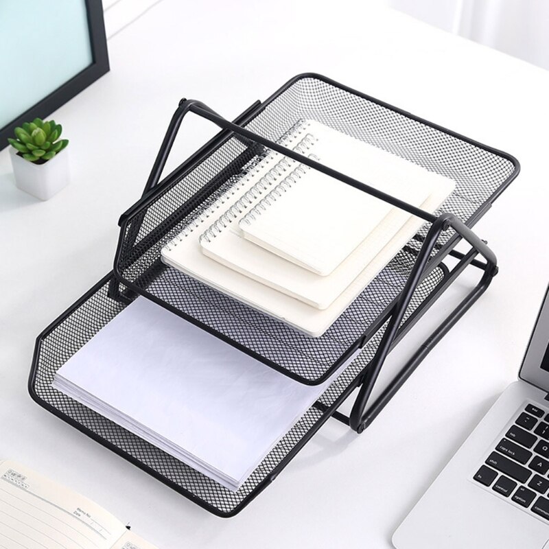 Metal Mesh 2 Tier Document Letter Tray Desk Organi... – Vicedeal