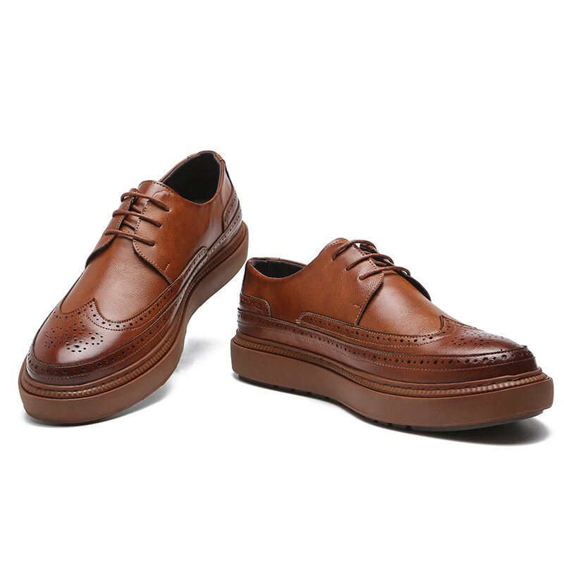 Læder mænd kjole sko formelle bryllup fest sko til... – Vicedeal