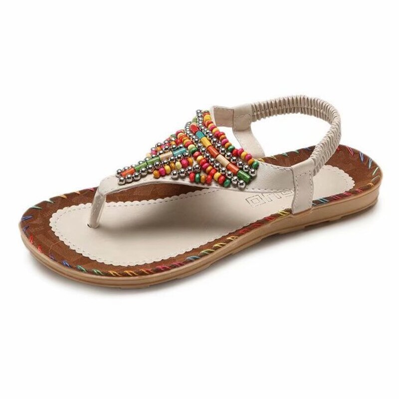 Summer Sandals for Women String Bead Casual Beach ... – Grandado