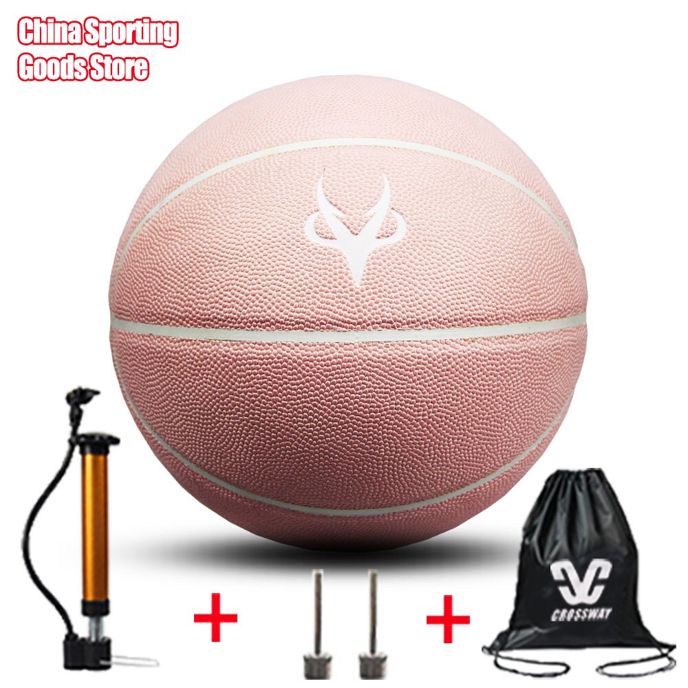 Pink No. 7 basketball, PU indoor and outdoor baske... – Grandado