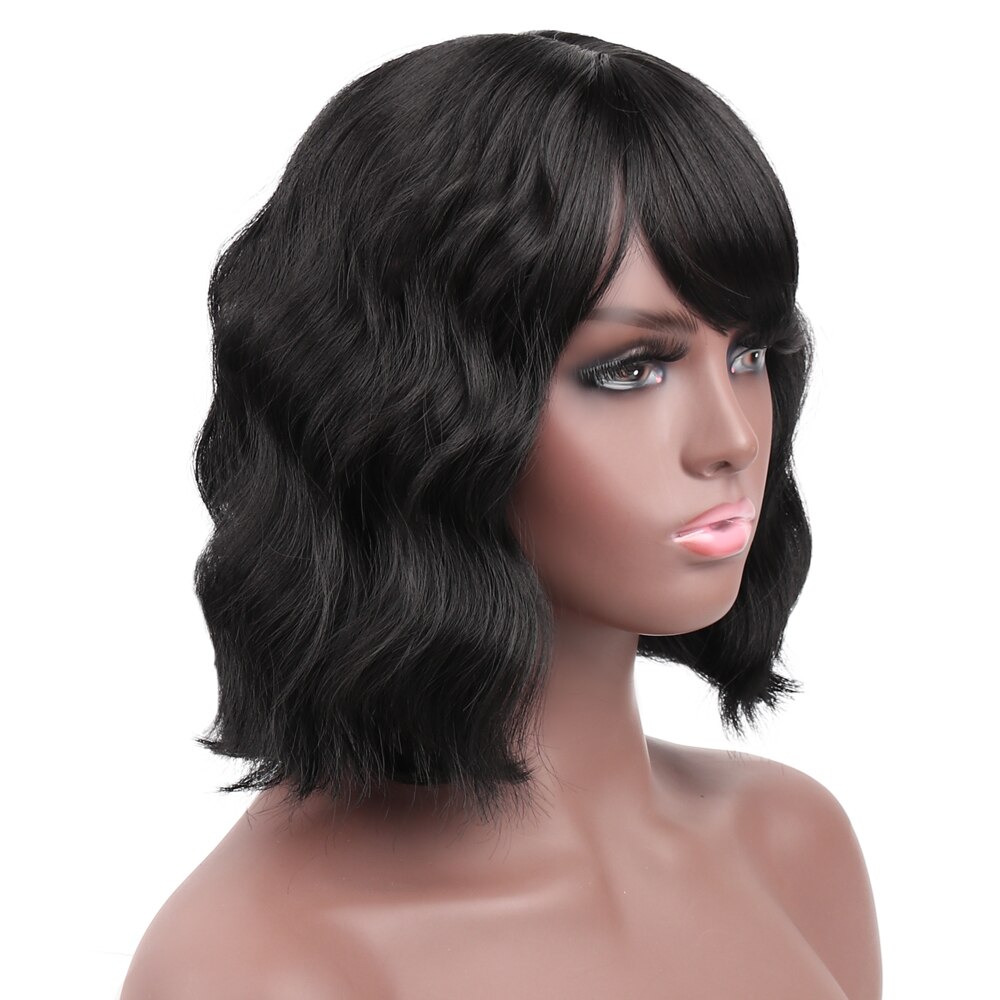 12"Short Women Wigs Water Wave Synthetic Wigs with... – Grandado