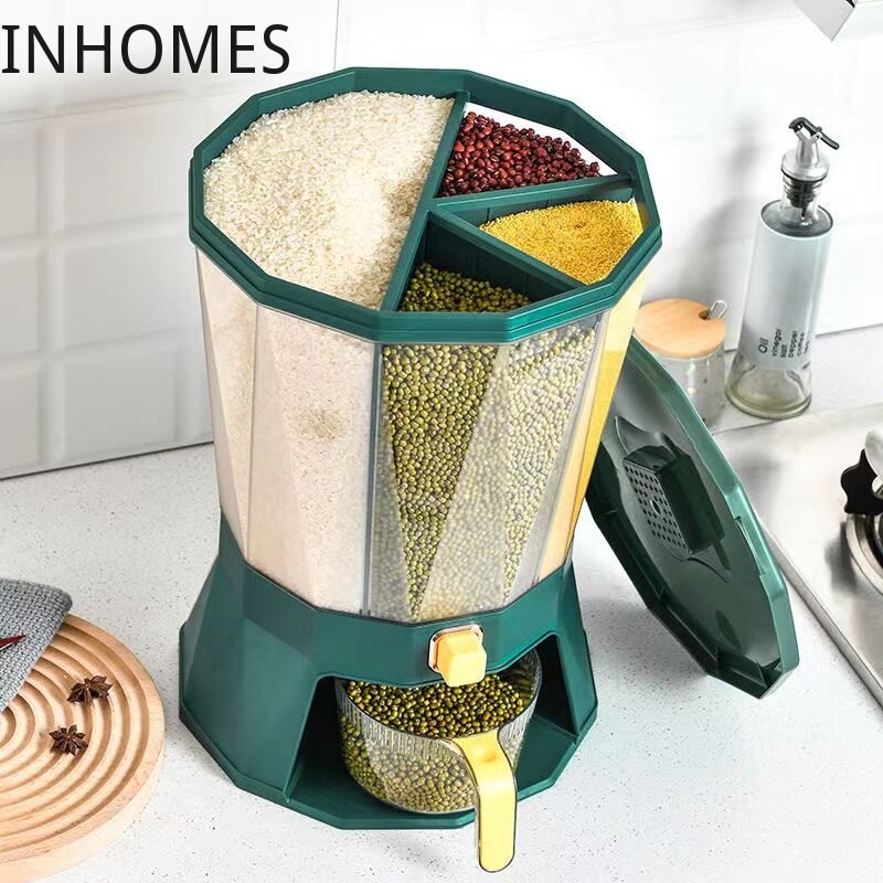 Grote Roterende Grid Wandmontage Rijst Dispenser E... – Grandado