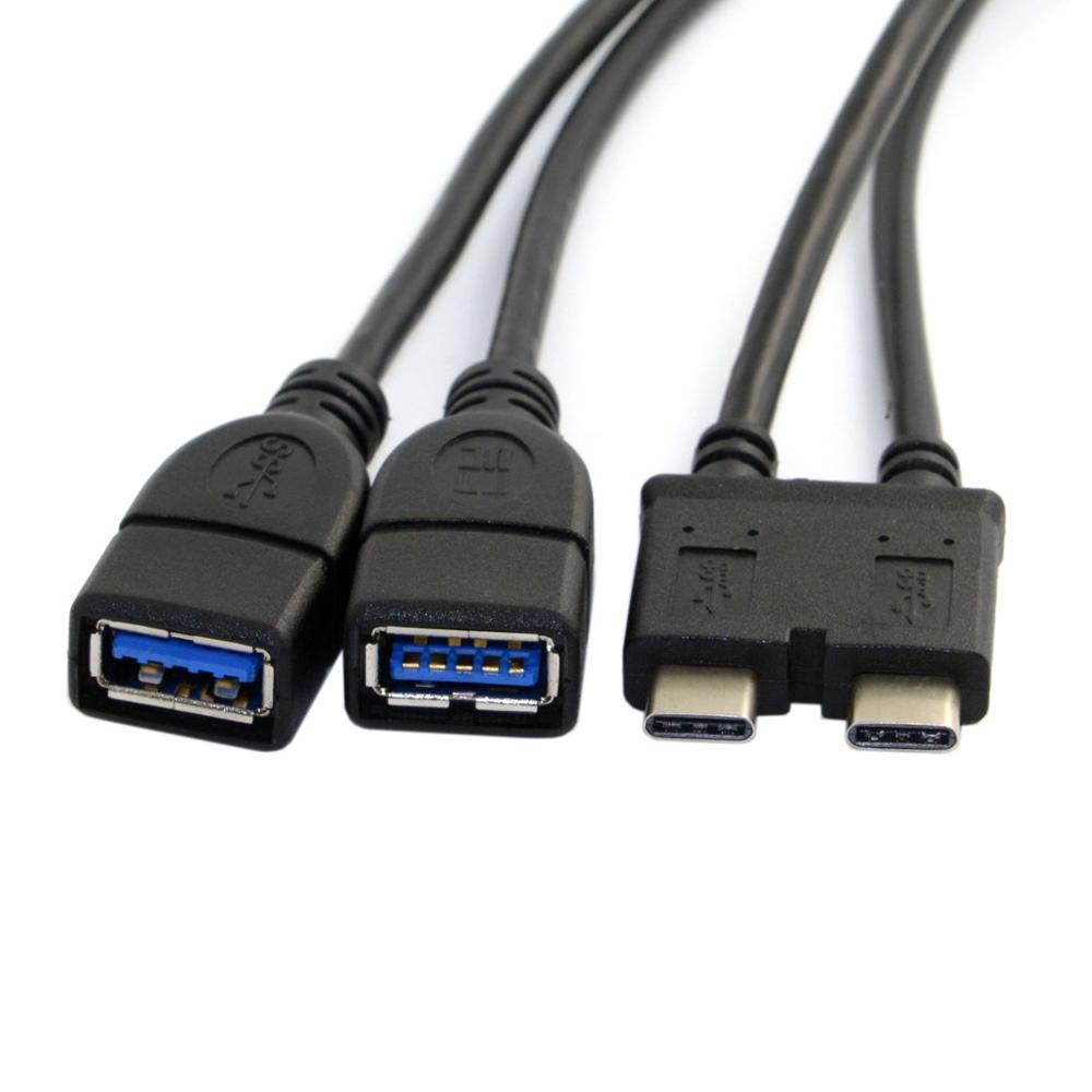 Xiwai Dual Cable USB 3.1 Type-C to 3.0 A Female OT... – Grandado