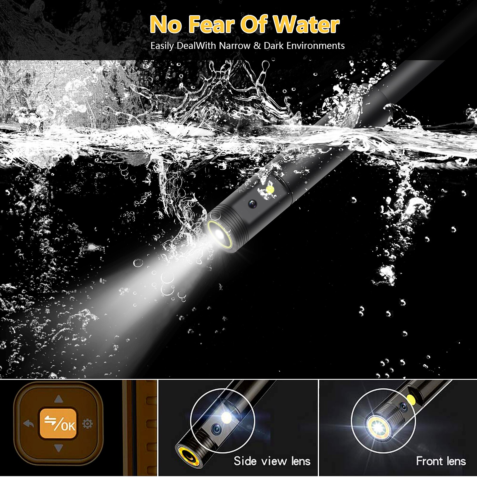 Dual-lens HD 1080P Endoscope with 4.3Inch Screen I... – Vicedeal