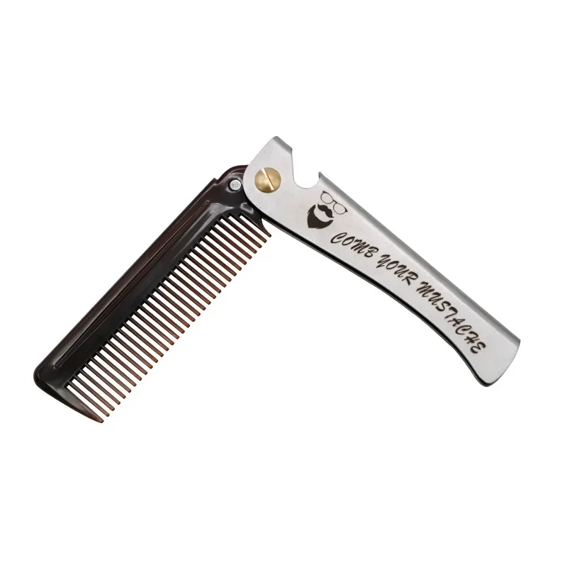 Folding Steel Combs For Men Oil Head Portable Bear... – Vicedeal