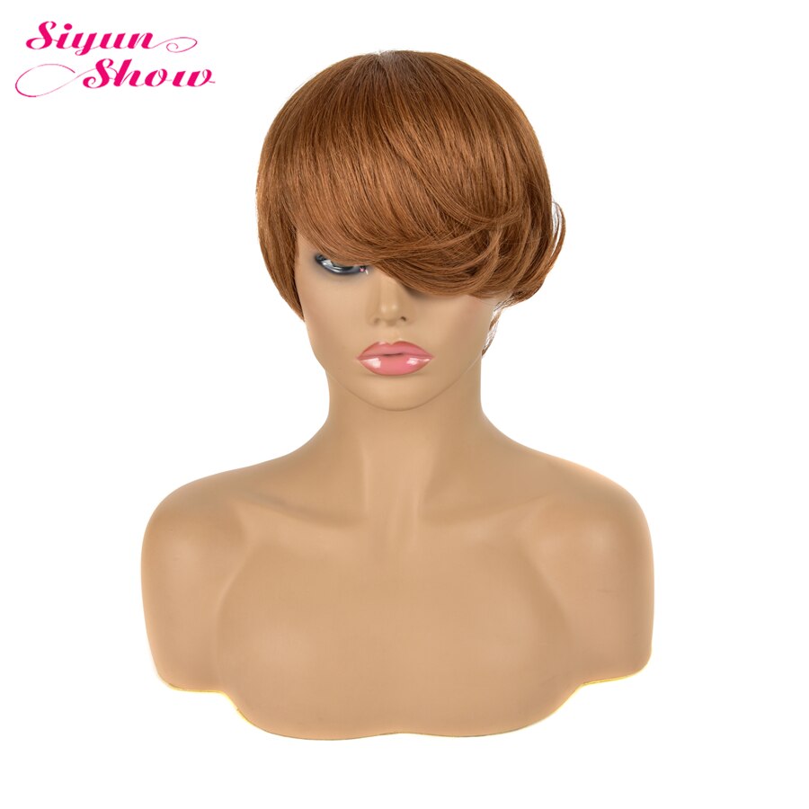 Perruque Lace Front Wig Remy naturelle courte-SIyu... – Grandado