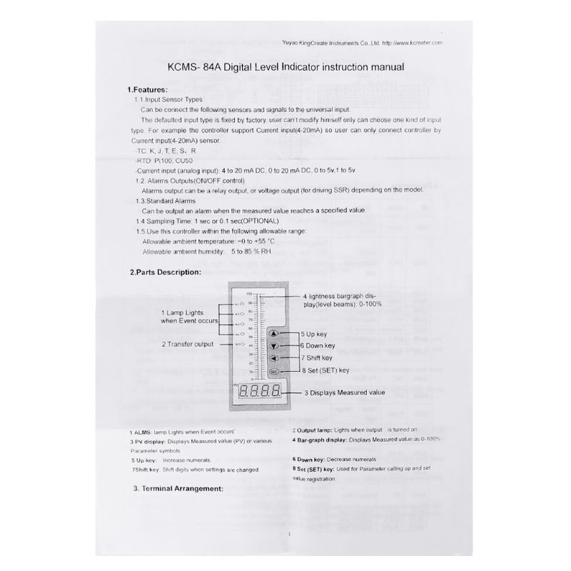 4-20mA DC Water Liquid Level Pressure Controller w... – Grandado