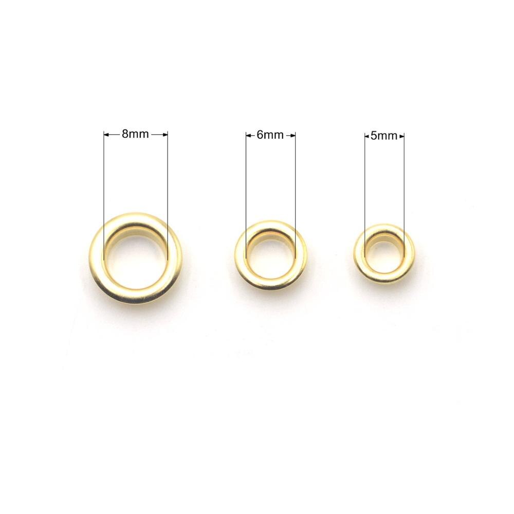KALASO 100sets Pure Brass Material Gold 5mm/6mm/8m... – Vicedeal