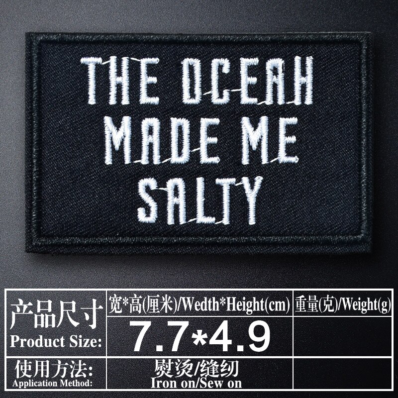 Red White Text Patch Badges Embroidered Applique S... – Grandado