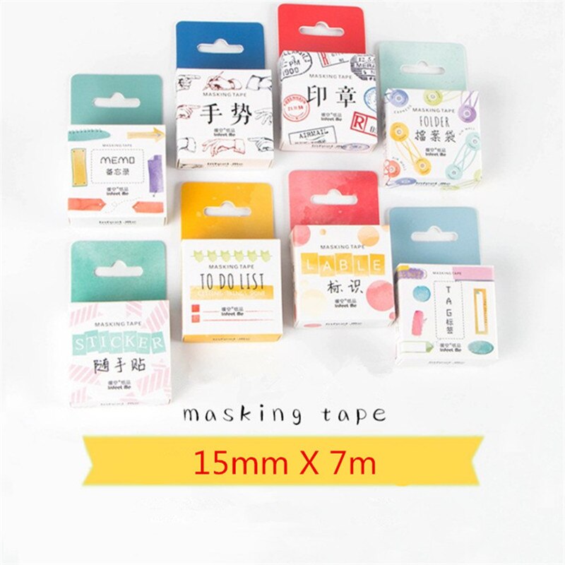 15mm X 7m Learn Tool identification Masking Washi ... – Grandado