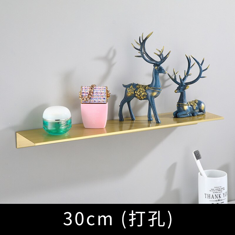 Brushed Gold Metal Bathroom Shelf Wall Storage Rac... – Vicedeal