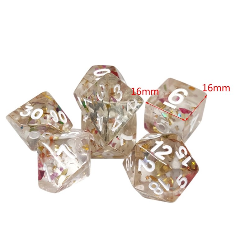 7pcs/set D20 Polyhedral DND Dice 20 Sided Dices Ta... – Vicedeal