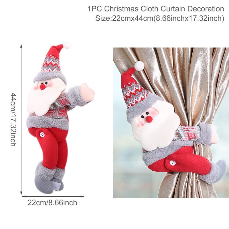 1Pc Kerst Kerstman Doek Pop Gordijn Gesp Kerst Dec... – Grandado