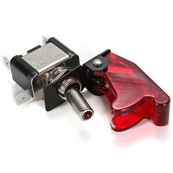 Red Car Cover LED SPST Toggle Rocker Switch Contro... – Vicedeal