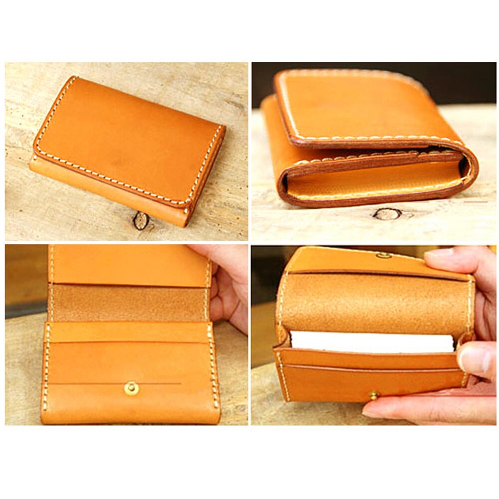 diy Leather craft cardholder name card bag wallet ... – Vicedeal
