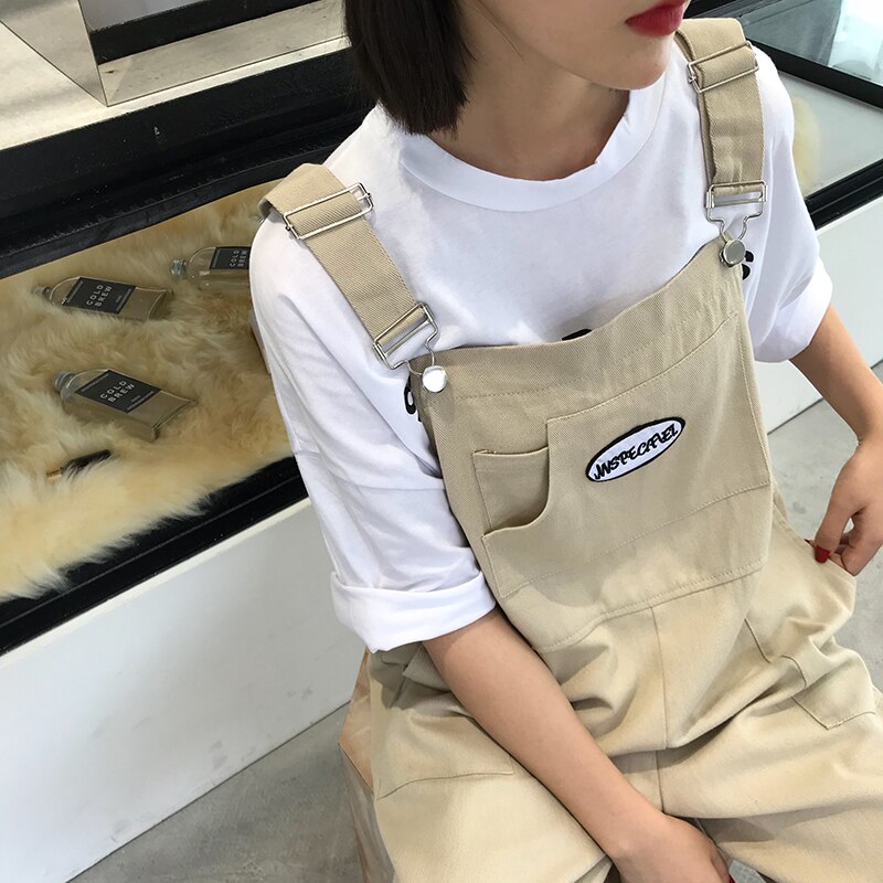 Japanese women's overalls street cartoon style wil... – Grandado