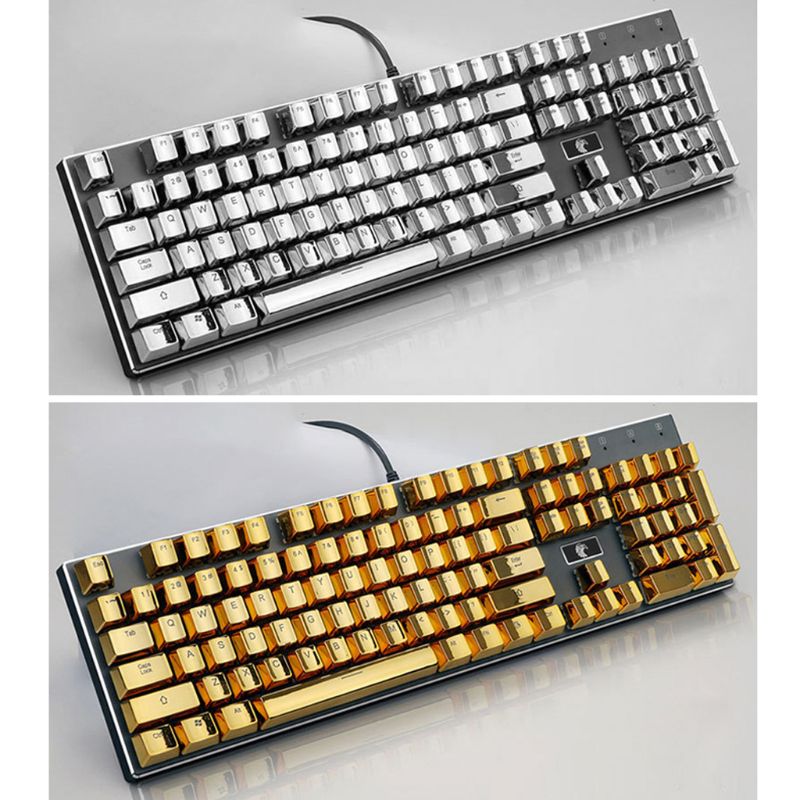 104 Keys PBT Metal Coating Painted Backlit Shot Ke... – Vicedeal