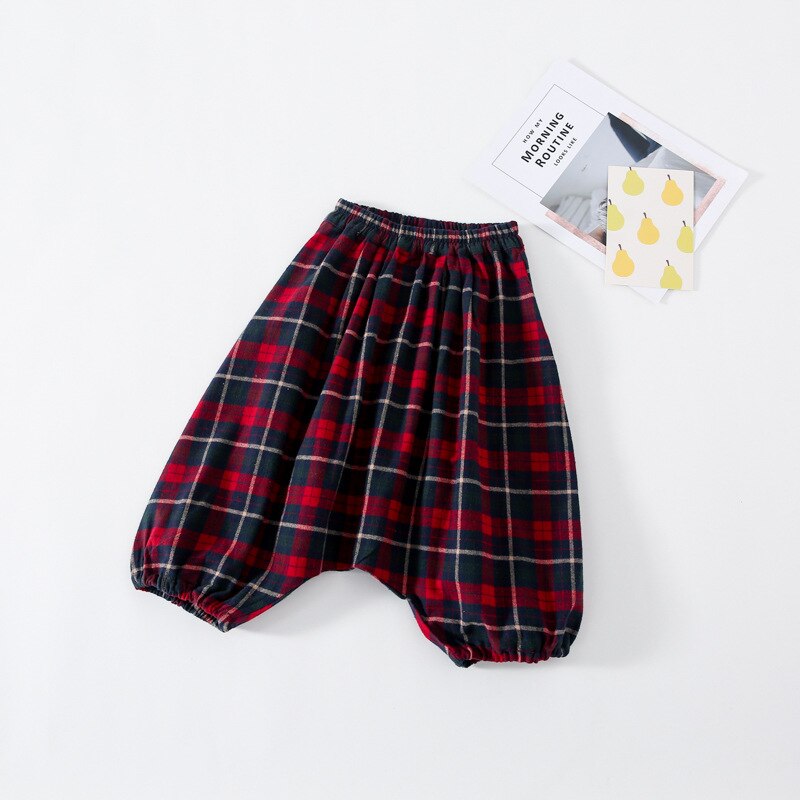 Spring Kids Boys and Girls Red Plaid Casual Loose ... – Vicedeal