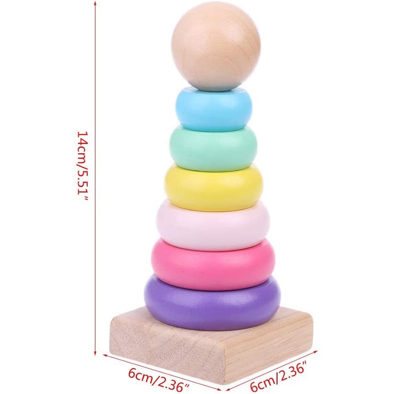 Stacker Warm Color Rainbow Stacking Ring Tower Sta... – Grandado