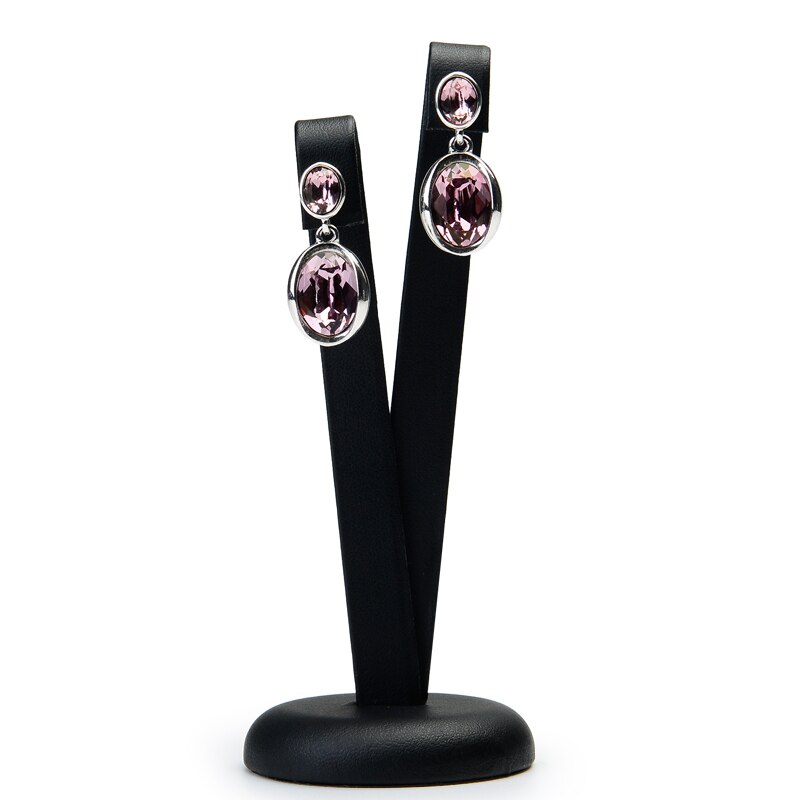 Mode Zwart Wit V Vorm Pu Leer Oorbellen Display Ho... – Vicedeal