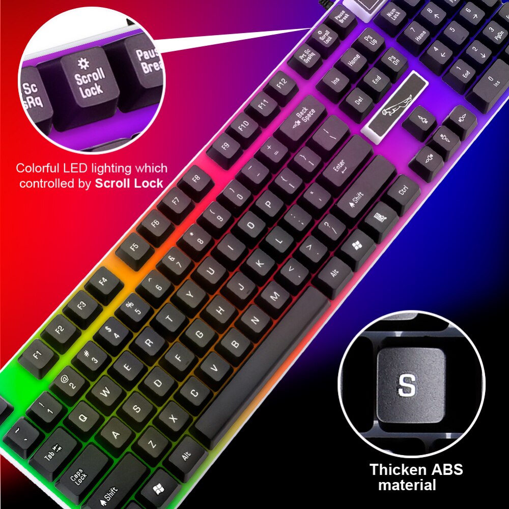 Gaming Keyboard 3D Mouse Kit with backlight keyboa... – Grandado
