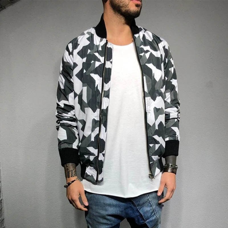 ZFIT Camouflage running jacket men training sports... – Grandado