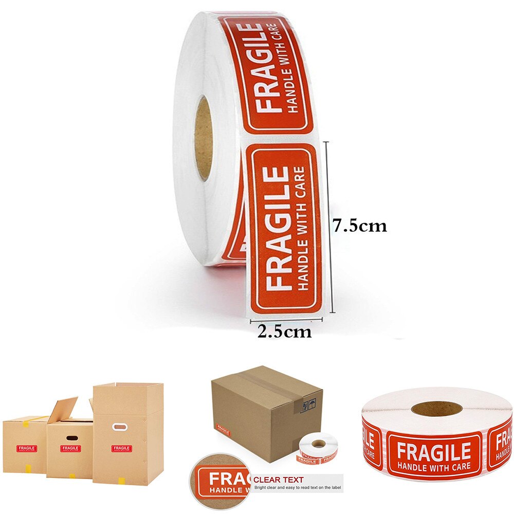 2.5*7.5cm Fragile Stickers Handle with Care Warnin... – Grandado