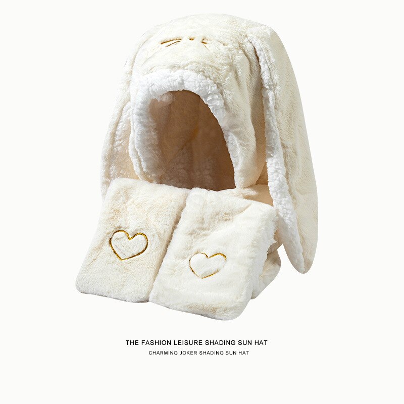 Cute Rabbit Cashmere Bomber Hats Women Fluffy Hat ... – Vicedeal
