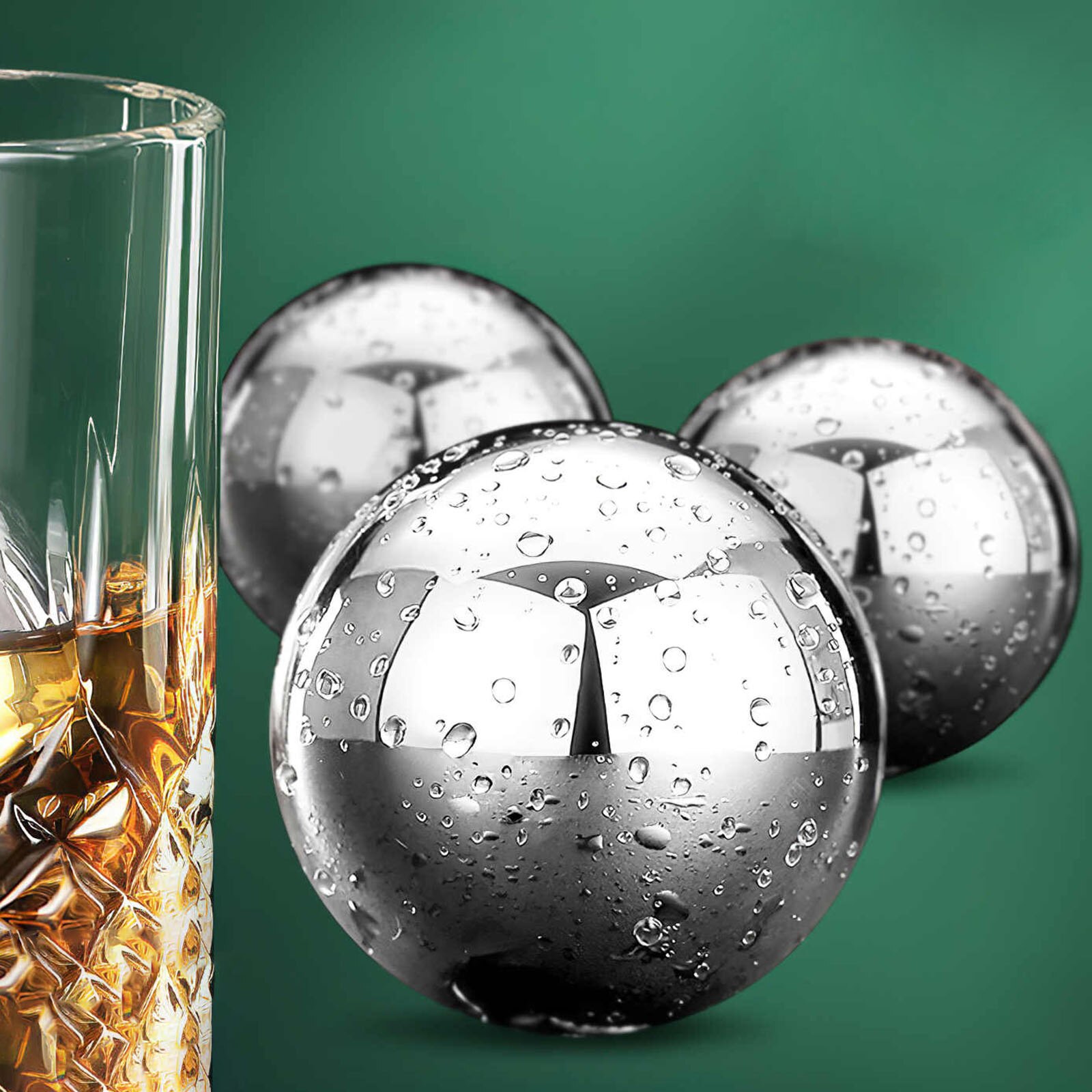 2pcs Whiskey Metal Balls Food-Grade Stainless Stee... – Grandado