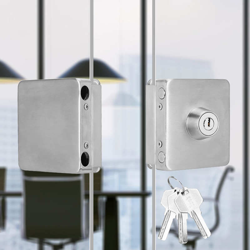 Square Single Glass Door Lock Latch Frameless Stai... – Vicedeal
