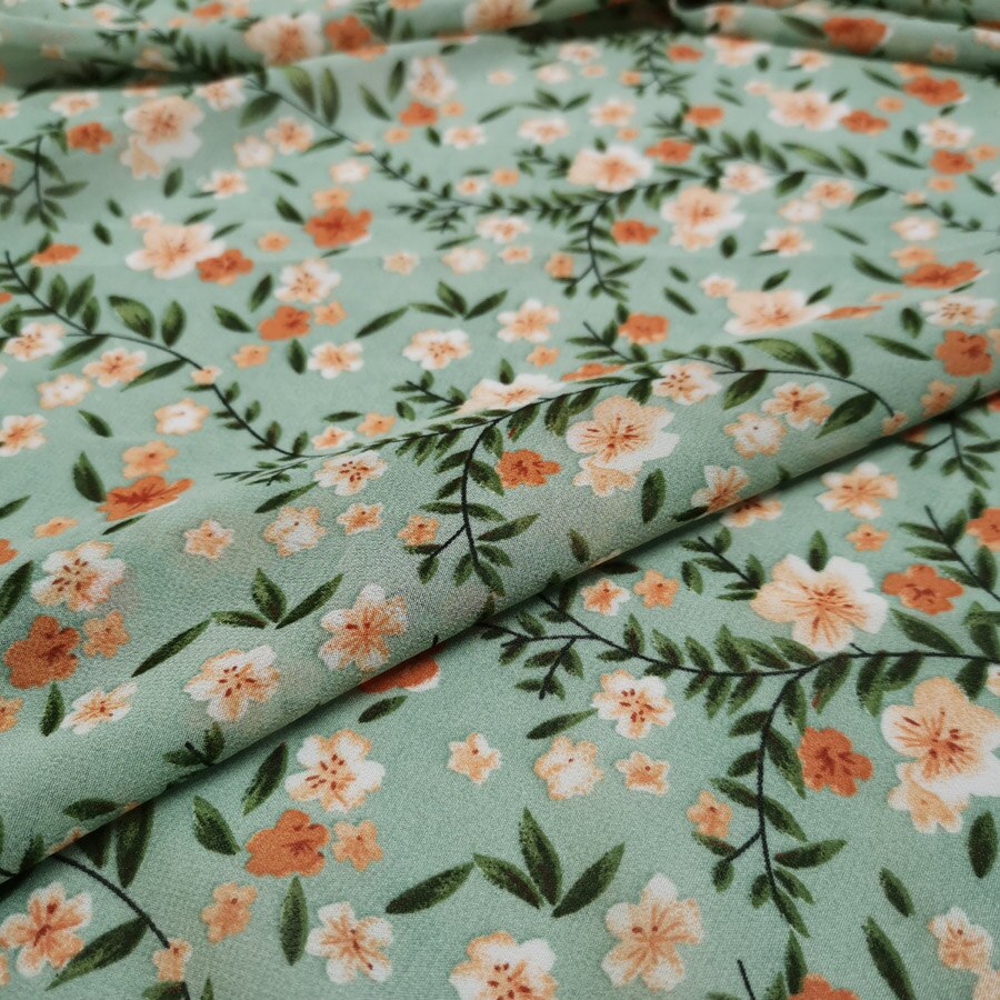Chiffon Fabric for Dress ON Floral Sewing Craft Ma... – Vicedeal